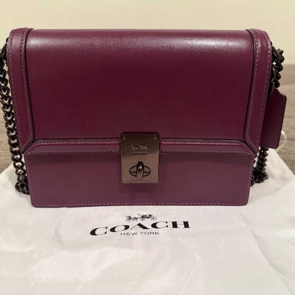 Coach | Bags | Coach Hutton Shoulder Bag In The Color Boysenberry With ...